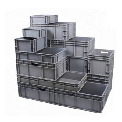 China Heavy Duty Durable Solid Box Crate Stackable Plastic Logistic Crate Euro Storage Box Euro Standard Transport Use Plastic Logistics Box | Stackable Solid Crate For Heavy Load Applications for sale