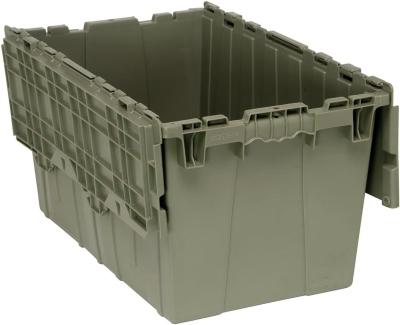 China Round Trip Totes, Attached Lid Containers Plastic Storage Tote Box For Distribution And StorageCrates Plastic Round Trip Tote Box Attached Lid Plastic Storage Container for Sale for sale