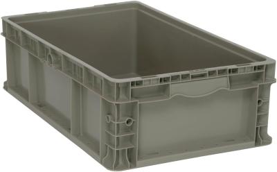 China Industrial Plastic Stackable Storage KeepBox Tote Container With Hinged Attached Lid Storage Tote Distribution Container with Hinged Attached Lid for sale