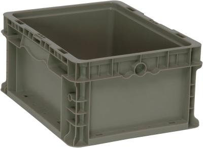 China Industrial Plastic Stackable Storage KeepBox Tote Container With Hinged Attached Lid Storage Tote Distribution Container with Hinged Attached Lid for sale