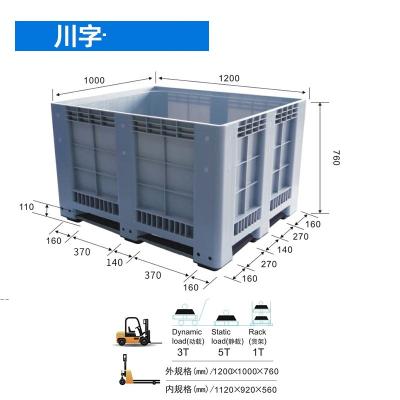 China Collapsible Plastic Box Pallets Pallet Box-Foldable Pallet Pack Collapsible Bulk Container Heavy Duty Industrial Use Folding Plastic Pallet Box Plastic Stackable Collapsible Pallet Crates for sale