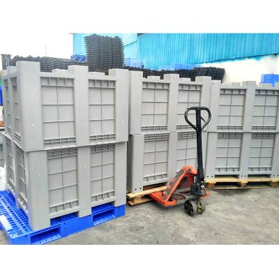 China Collapsible Plastic Box Pallets Pallet Box-Foldable Pallet Pack Collapsible Bulk Container Heavy Duty Industrial Use Folding Plastic Pallet Box Plastic Stackable Collapsible Pallet Crates for sale