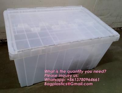 China Big Plastic Crates Heavy Duty Bulk Storage Containers Large Collapsible Pallet Box Recyclable Bulk Cargo Storage Foldable Pallet Box Industrial Commercial Stackable Plastic Pallet Box for sale