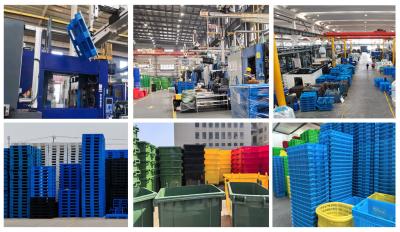 China Big Plastic Crates Heavy Duty Bulk Storage Containers Large Collapsible Pallet Box Recyclable Bulk Cargo Storage Foldable Pallet Box Industrial Commercial Stackable Plastic Pallet Box for sale