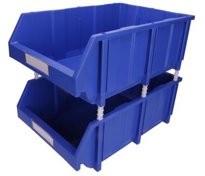 China Stackable Warehouse Storage Crates Plastic Shelf Bin Boxes For Part Bins Heavy Duty Industrial Tool Part Storage Bin Stackable Plastic Bins Wall Mounted Warehouse Shelf Screw Bins for sale