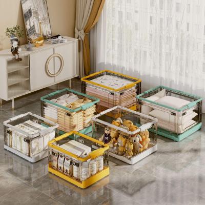 China Foldable Box Stackable Container Transparent Plastic Storage Containers - Multi-Purpose Organizers for Kitchen, Office and Home Accessories for sale