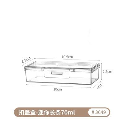 China Sustainable Household Simple Large-Capacity Translucent Sticky Note Flip Storage Box Square Card Accessories Stationery Desktop Storage Box With Lid for sale
