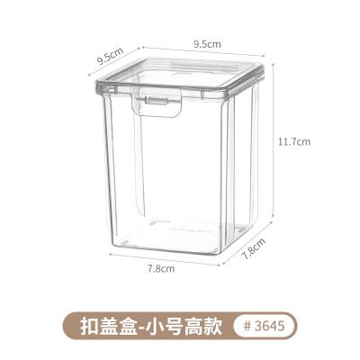 China Sustainable Household Simple Large-Capacity Translucent Sticky Note Flip Storage Box Square Card Accessories Stationery Desktop Storage Box With Lid for sale