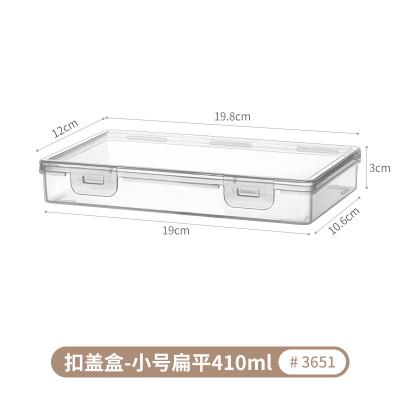 China Sustainable Household Simple Large-Capacity Translucent Sticky Note Flip Storage Box Square Card Accessories Stationery Desktop Storage Box With Lid for sale