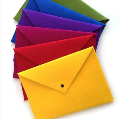 China File Folders- Felt Folder Expanding File Folder Paper Envelope A4 Folders With Lanyard Felt file bag simple office data file bag storage bag storage bag student stationery bag folder for sale