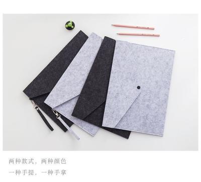 China File Folders- Felt Folder Expanding File Folder Paper Envelope A4 Folders With Lanyard Felt file bag simple office data file bag storage bag storage bag student stationery bag folder for sale