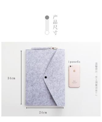 China File Folders- Felt Folder Expanding File Folder Paper Envelope A4 Folders With Lanyard Felt file bag simple office data file bag storage bag storage bag student stationery bag folder for sale