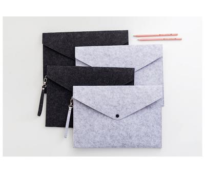 China File Folders- Felt Folder Expanding File Folder Paper Envelope A4 Folders With Lanyard Felt file bag simple office data file bag storage bag storage bag student stationery bag folder for sale