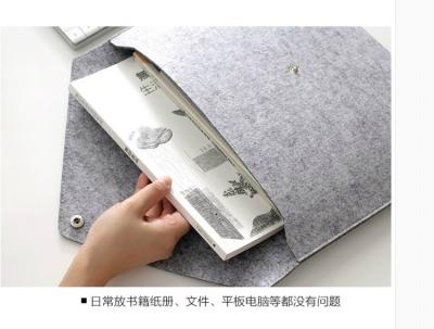 China File Folders- Felt Folder Expanding File Folder Paper Envelope A4 Folders With Lanyard Felt file bag simple office data file bag storage bag storage bag student stationery bag folder for sale