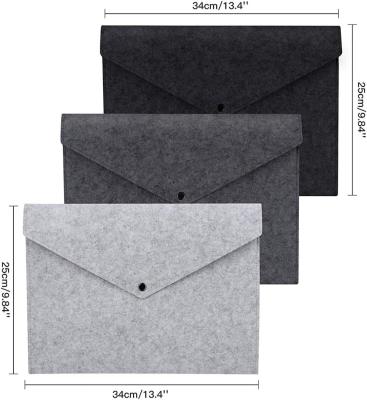 China File Folders- Felt Folder Expanding File Folder Paper Envelope A4 Folders With Lanyard Felt file bag simple office data file bag storage bag storage bag student stationery bag folder for sale