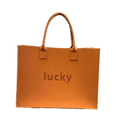 China Custom Felt Tote Bag Large Capacity Portable Eco-Friendly Shopping Full Bag Gift Shopping Bag Custom Logo Large Capacity Storage Tote Bag Women Single Outdoor Shoulder Handbag Ladies Felt Shopping for sale