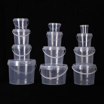 China Bucket With Lid, Clear Bucket, Plastic Food Storage Container, Ice Cream Bucket, Reusable Container, Plastic Bucket, Tub With Lid, Storage Container, Round Plastic Pail, BPA Free, Pail With Handle for sale