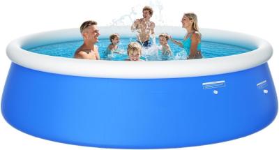 China Inflatable Swimming Pool, Round Inflatable Pools Adult Above Ground, Blow Up Pool, Top Ring Summer Water Party Pools, Outdoor Pool For Backyard Family Size (10FT X 30INCH Inflatable Swimming Pool) for sale