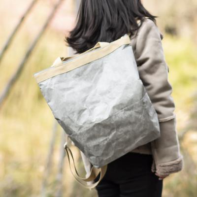 China Durable Kraft Paper Tyvek Tote Handbag Eco Friendly Custom Printed Fashion Personalized Waterproof Messenger Bag High Quality Tyvek Tote Bag for sale