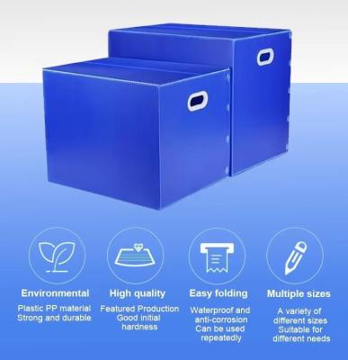China Customizable PP Plastic Storage Box Multi-Size Foldable Moving Organization Boxes 4mm Thickness Cut Processed To Order for sale