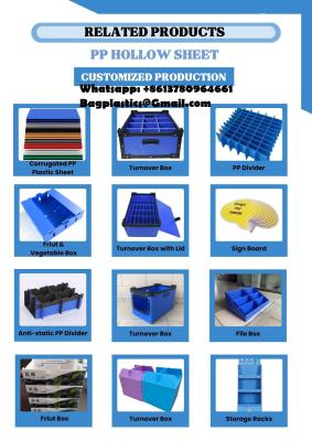 China Customizable PP Plastic Storage Box Multi-Size Foldable Moving Organization Boxes 4mm Thickness Cut Processed To Order for sale