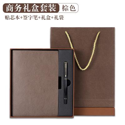 Cina Set regalo aziendale con penna e taccuino, set regalo di lusso con taccuino A5, 100 fogli, copertina in PU impermeabile con rilegatura termica, design piatto aperto e logo personalizzato in vendita