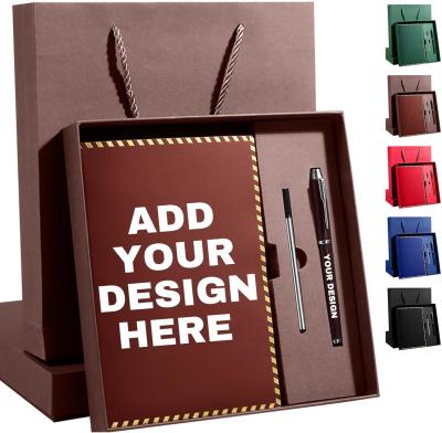 Cina Set regalo con penna diario taccuino con penna regalo per promozione aziendale regalo aziendale tazza termica set diario regalo penna USB scatola custodia completo pacchetto lusso in vendita