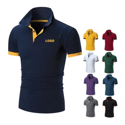 Cina T-shirt unisex a tinta unita in cotone di alta qualità, tessuto a maglia, da uomo, oversize, tinta unita, antirughe, termoretraibile, uniforme scolastica, sportiva, traspirante, stampata, polo da golf, polo in poliestere in vendita