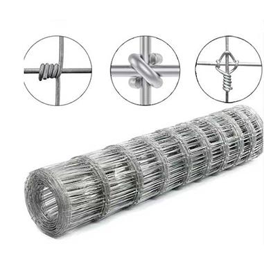 China 14 Gauge 4ft × 328ft Cattle Fence Panels, Farm Fence Grassland Fencing, For Yard Garden And Animal Protection Galvanized Fixed Knot Farm Fencing Wire for Deer Cattle Sheep Safety Use for sale