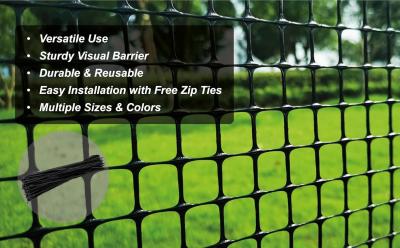 China Plastic Hardware Mesh Netting, Garden Netting, Temporary Fence, Tree Guards, Safety Net For Balcony, Deck, Stair Railing, Animal Barrier, Poultry, Deer, With 50 Zip Ties for sale