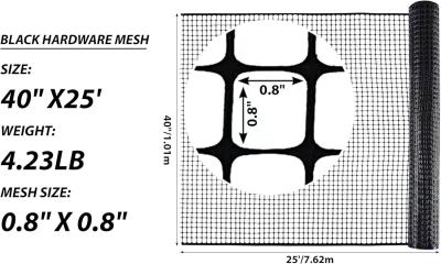 China Plastic Hardware Mesh Netting, Garden Netting, Temporary Fence, Tree Guards, Safety Net For Balcony, Deck, Stair Railing, Animal Barrier, Poultry, Deer, With 50 Zip Ties for sale