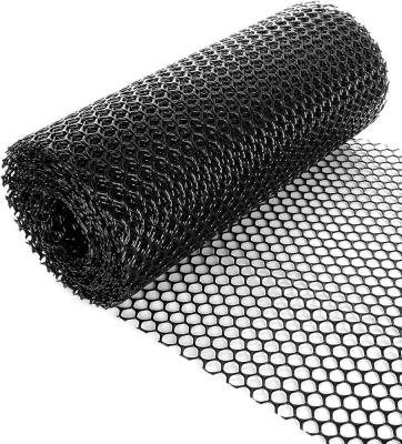 China Chicken Wire Fencing Mesh Plastic With Zip Ties, 1.3×10FT Garden Netting For Moss Poles, Plastic Chicken Wire For Poultry Rabbit Fencing,Crafts,DIY - Black for sale