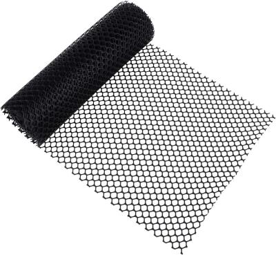 China Chicken Wire Fencing Mesh Plastic With Zip Ties, 1.3×10FT Garden Netting For Moss Poles, Plastic Chicken Wire For Poultry Rabbit Fencing,Crafts,DIY - Black for sale