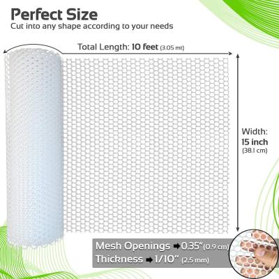 China Chicken Wire Fencing Mesh Plastic With Zip Ties, 1.3×10FT Garden Netting For Moss Poles, Plastic Chicken Wire For Poultry Rabbit Fencing,Crafts,DIY - Black for sale