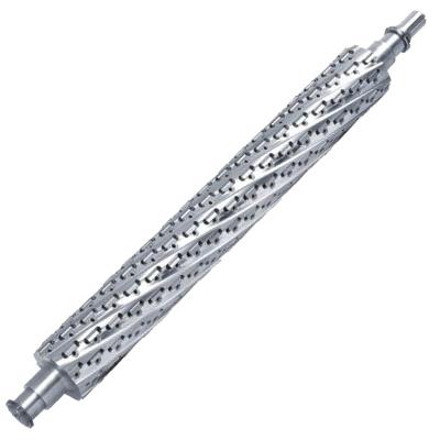 China 7 Series Aerospace Grade Aluminum Alloy Helical Cutter Shaft and Spiral Knife Shaft with Low Noise Segmented Cutting for sale