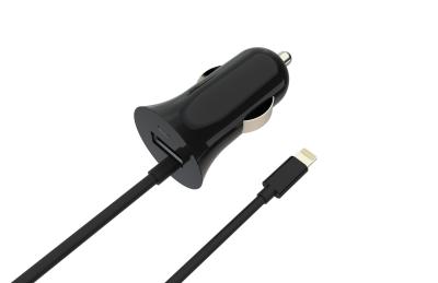 China MFI Dual Rapid USB  Car Charger , 5V 2.1A USB Cable Mobile Phone Chargers for sale