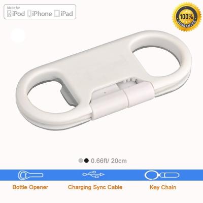 China C48 Connector Iphone Certified Cable With Mini Keychain Beer Bottle Opener for sale