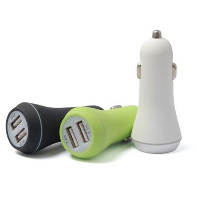 China CE Dual USB Car Charger For Mobile Phone / Tablet / ,Iphone / Ipad for sale