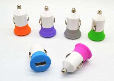 China Mini Dual Color CE,ROHS,FCC 5V  2.4A Single USB Car Charger for Smart Devices for sale
