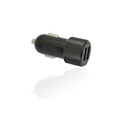 China 2 Color 4.2A Aluminum USB Car Charger 2 Port Smart Devices Suitable for sale