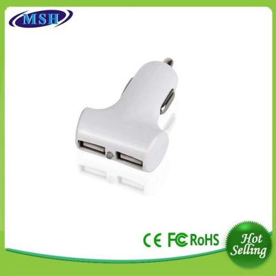 China 5V 2.1A / 3.1A / 4.2A / 4.8A 2 Port USB Car Charger with CE,Rohs,FCC Certification for sale
