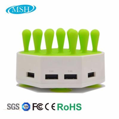 China Phone Tablet Multiple USB Charger Station , 4 Ports USB Desktop Charger Station for sale