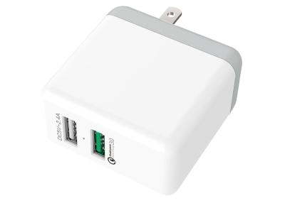 China Portable Dual USB Ports Mobile Phone Fast Charger CE ROHS FCC Certification for sale
