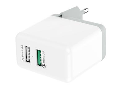 China PC+ABS, UV coated Quick Mobile Phone Charger, QC 3.0 Fast Cell Phone Charger for sale