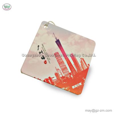 China OEM   Factory Price Wholesale High Quality Eco-friendly square type paper car air freshener city tower series for sale