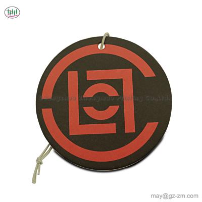 China Cheap promotional long lasting aroma classic paper car air freshener  with logo and own design for sale