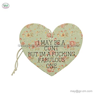 China Wholesale price lovely design custom various fragrance/scent hanging paper type car air fresheners for sale