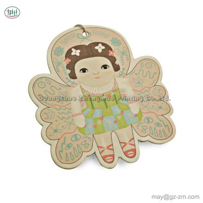China China supplier wholesale custom scented paper car hanging air freshener in beautiful and lovely girl design for sale