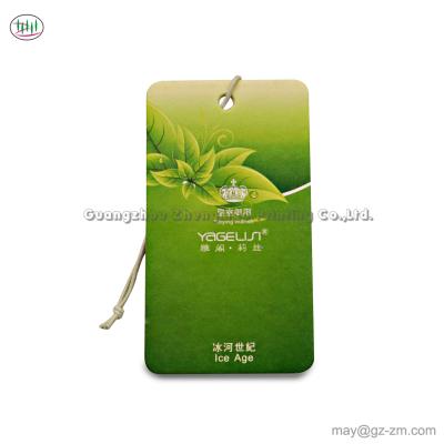 China Specially Customized fashion design, offset paper, fragrant, cmyk printing  paper  air freshener for hotels for sale