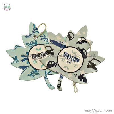 China New Fashion design high quality promotional reusable eco- friendly custom paper hanging car air freshener for sale
